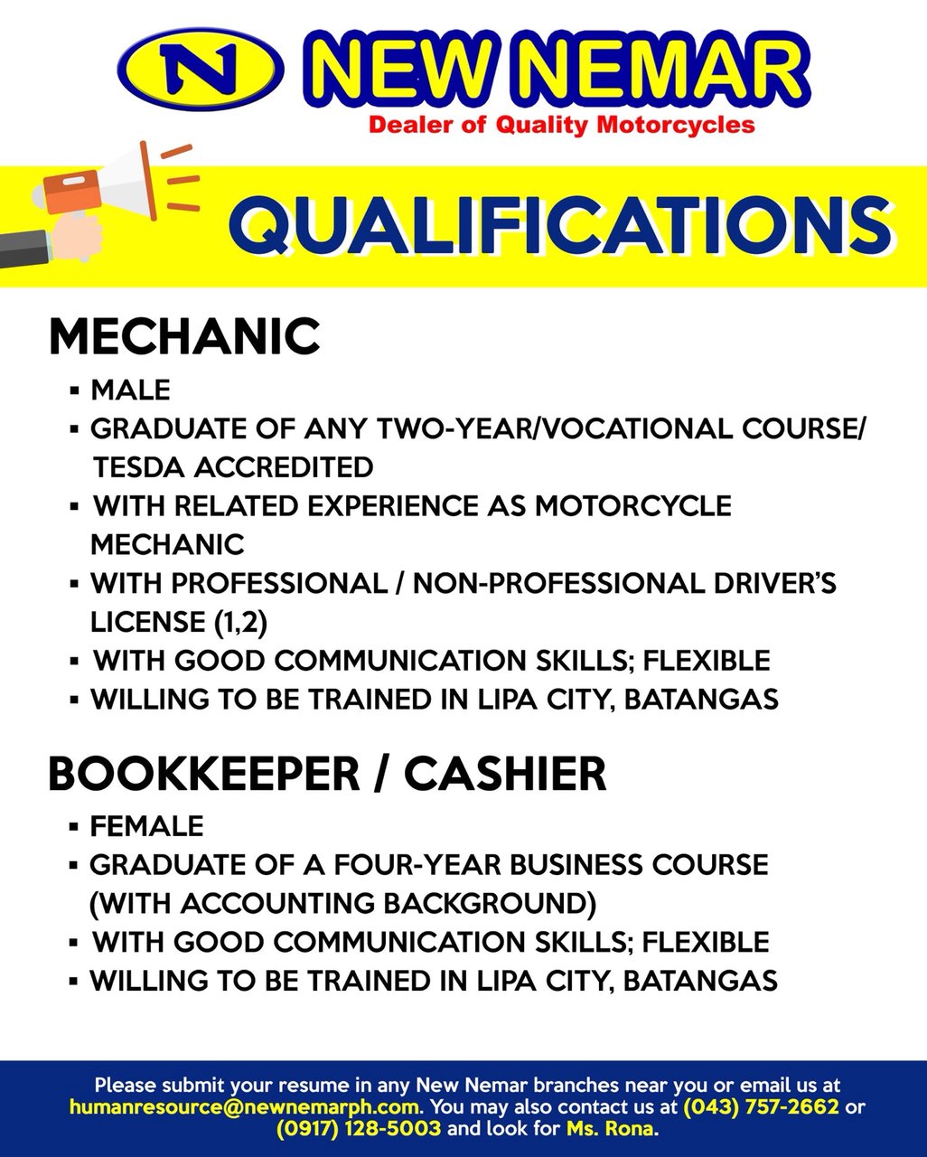 New Nemar | Be part of the Team